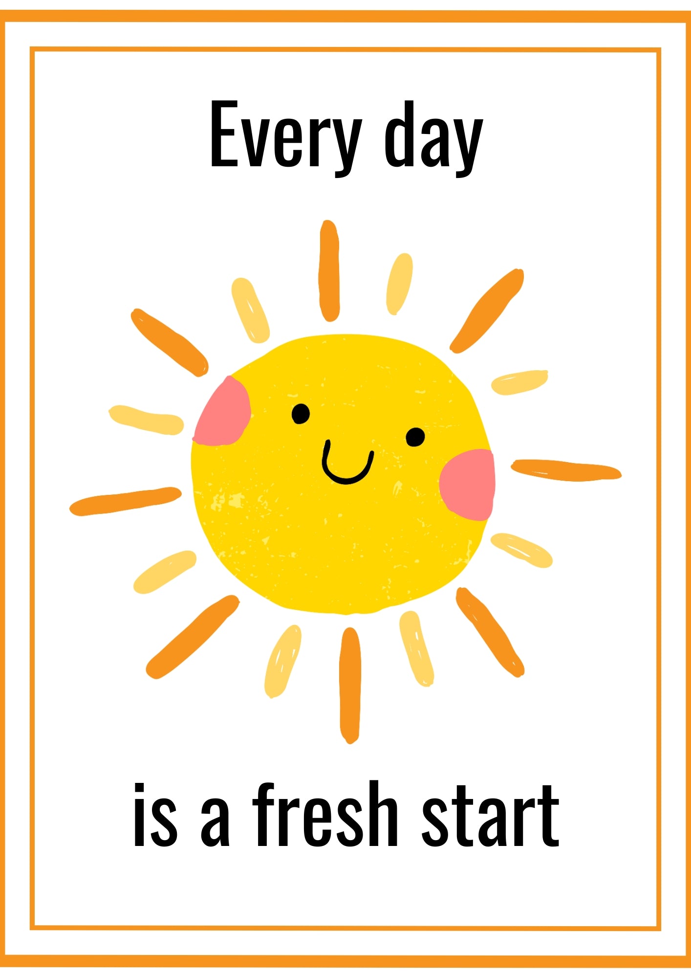 Every Day Is A Fresh Start Poster Digital Download – Raindrops Of ...