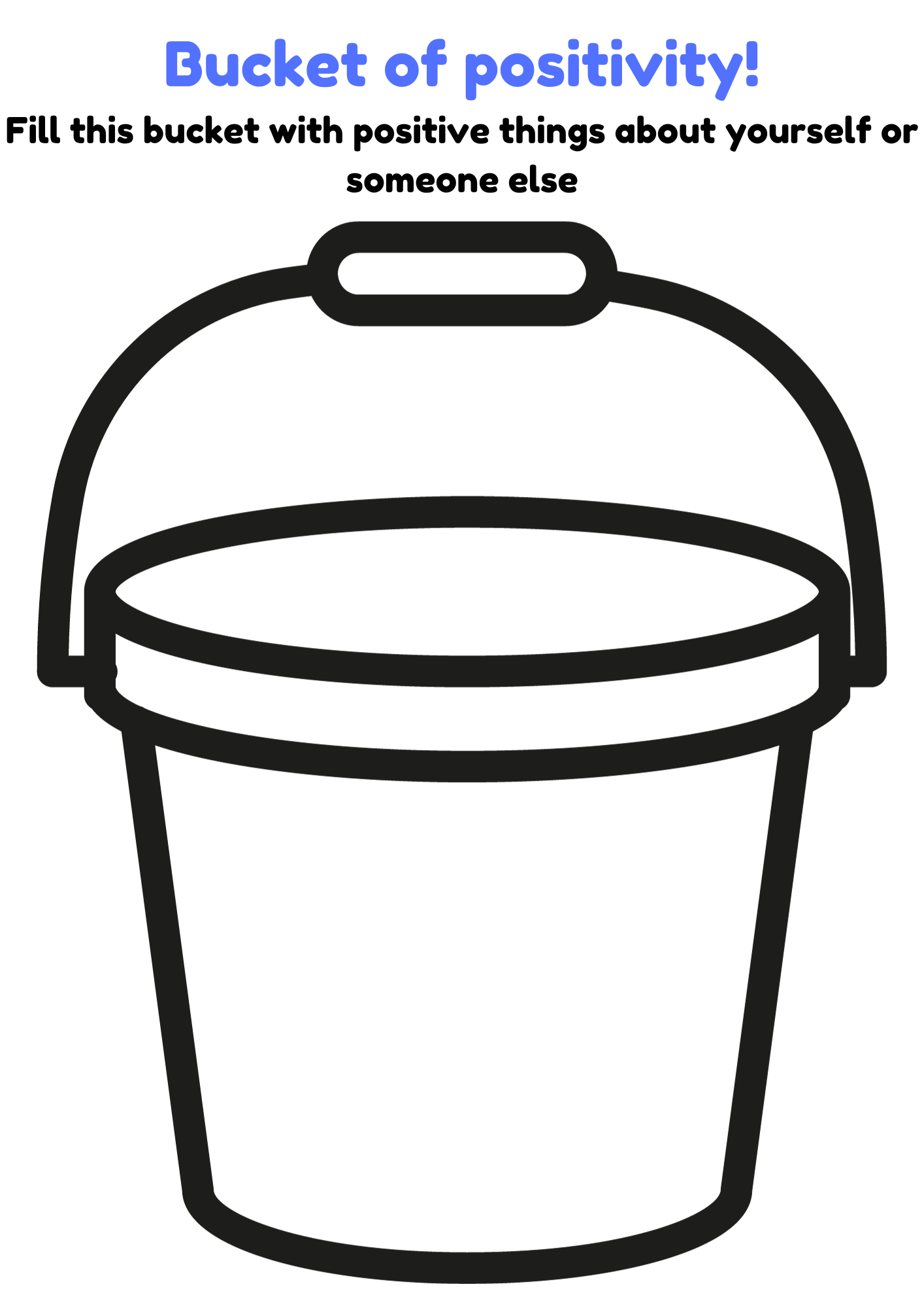 Bucket Of Positivity Digital Download Resource – Raindrops Of Regulation